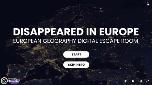 Digital Escape Room: European Geography Game - Interactive No-Prep Activity