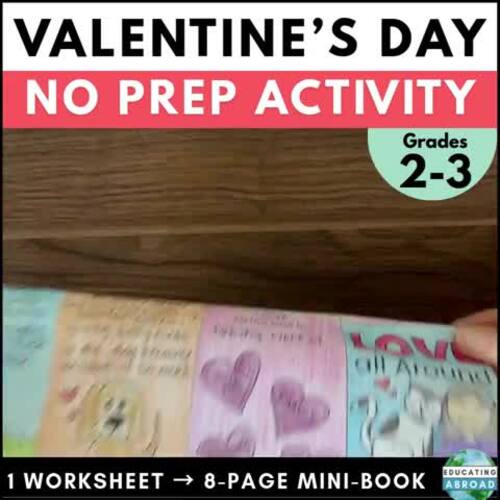 Valentine’s Day Character Education Mini-Book | 2nd 3rd Grade SEL Activity