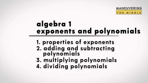 Exponents and Polynomials Digital Math Activity Bundle | Algebra 1