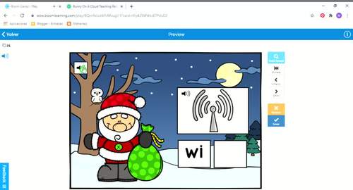 BOOM CARDS NAVIDAD: Lectura de sílabas | Christmas Reading in Spanish