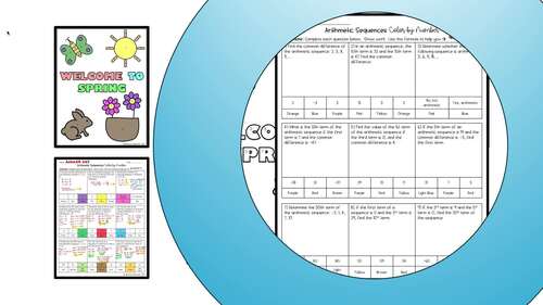 Arithmetic Sequences Practice Activity | Color by Number by ...