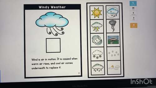 Types Of Weather Adapted Book Boom Cards by Where I AUT-a Be | TpT