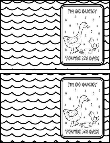 Father’s Day Coloring Card, Animal Puns Card Craft for Dad, EASY, FUN ...