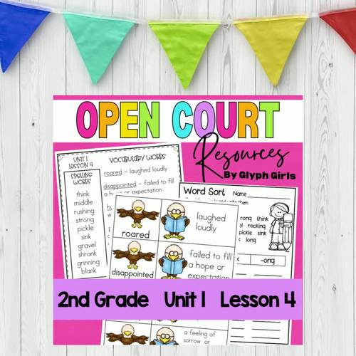 Open Court Reading 2nd Grade Unit 1, Lesson 4 Resources by Glyph Girls