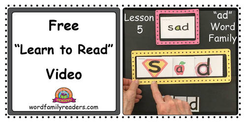 Free "Learn to Read" Video - Lesson 5 by Word Family Readers | TPT
