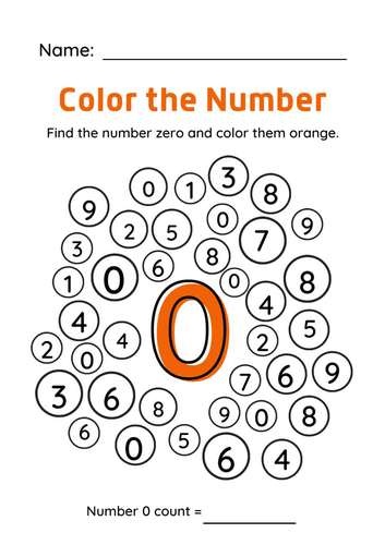 Colorful Preschool Math Number Practice Worksheet - Easy Math Exercises ...