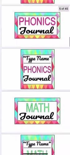 Editable Labels for Notebooks, Journals and Folders- Back to School Labels