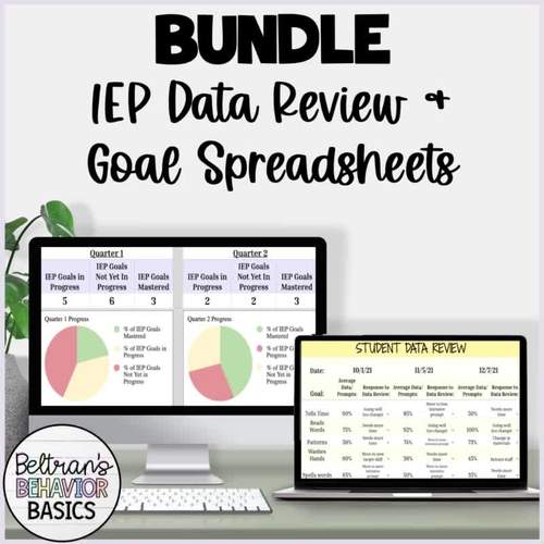 Data Review Spreadsheet with IEP Goal Progress Tracker - Special Ed ...