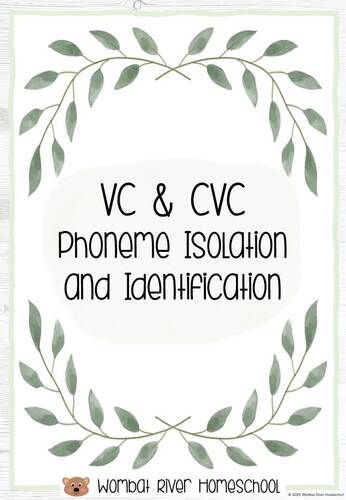 CVC CVCC CCVC CCVCC words Isolating initial, middle, and final sounds ...