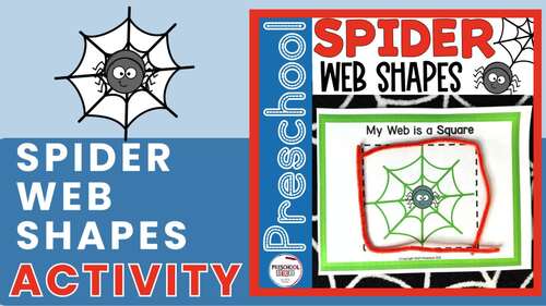 Preschool Shapes Activity Sheets - SPIDER WEB DESIGNS by Preschool SOS