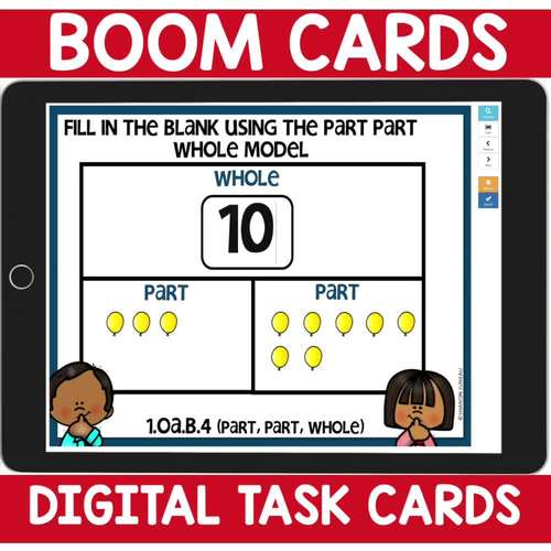 Part Part Whole Addition and Subtraction Boom Cards Digital Resources