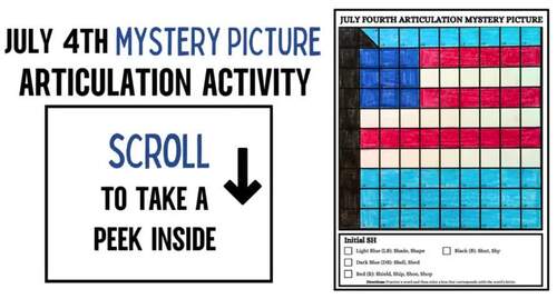 Fourth of July Articulation Mystery Picture: SH, CH, TH, J | TPT