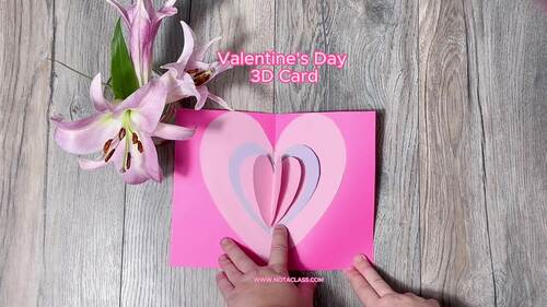 Printable Valentine's Day Pop-Up Card Craft Template | Coloring Activity