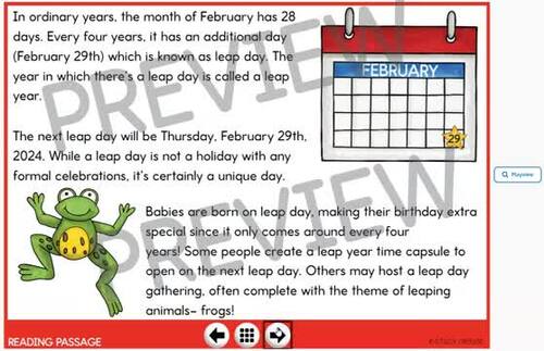 Leap Year 2024 Speech Therapy Activities Boom™ Cards Leap Day Reading ...