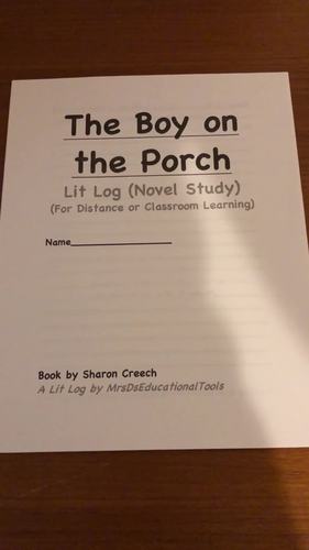 The Boy on the Porch Lit Log (Novel Study) (For Distance or Classroom ...