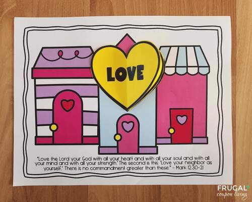 Love Your Neighbor As Yourself Craft, 3-D Heart Craft Activity for Mark ...