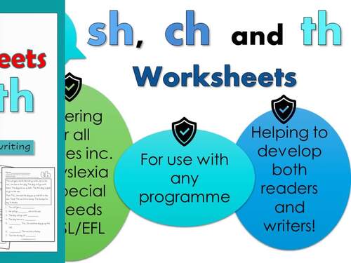 Sh Ch Th Phonics Worksheets: Consonant Digraphs: Science of Reading/LETRS