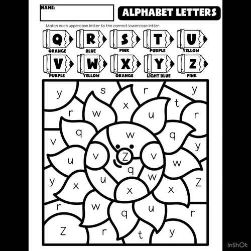 Summer Themed Alphabet Letters {Upper and Lowercase} No Prep Coloring ...