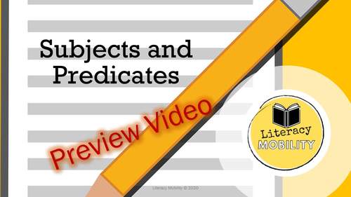 Parts of Speech Subject and Predicate PowerPoint Lesson and Practice ...