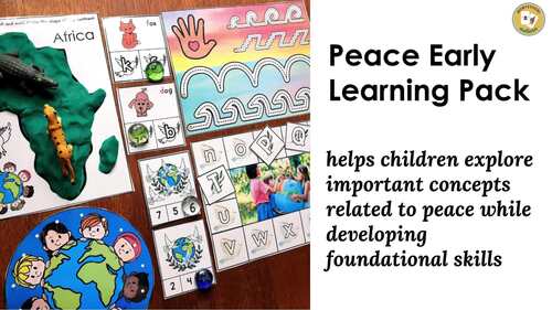 Peace Activities Preschool Play-Doh Continents Mats Count to 10 ABC ...
