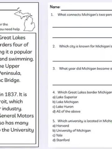 Midwest States Reading Comprehension Unit | Grades 3-5 by SproutandSparkle