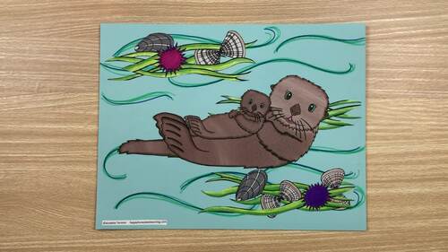 Sea Otter Lesson | No Prep | Science | Draw | Vocab | Pdfs | Video