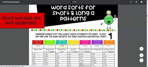 Word Work Word Sorts Activities Phonics Phonemic Awareness Digital Print