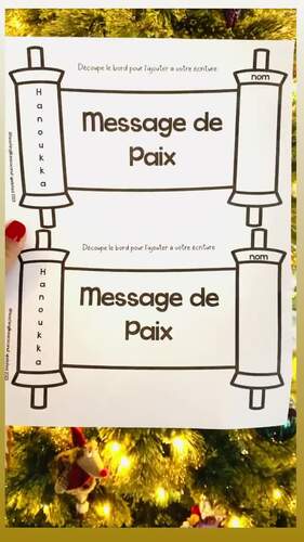 Hanoukka | French Hanukkah | Activity package ( Read, Write, Drama + Fun )