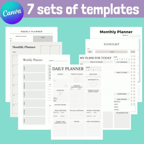 Daily Digital Planner, Digital Planner, Weekly Digital Planner, Monthly ...