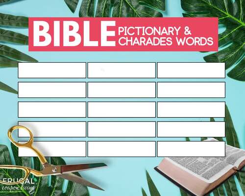 Bible Pictionary Charades Game, 144 Christian Game Cards, Church Ice ...
