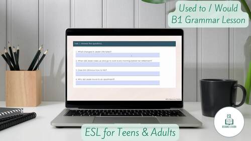 Intermediate Grammar Lesson, Worksheets, Activities- Used To/Would ...