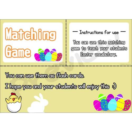 Japanese: Easter Flash Card / Matching game by Kaikai Japanese | TPT