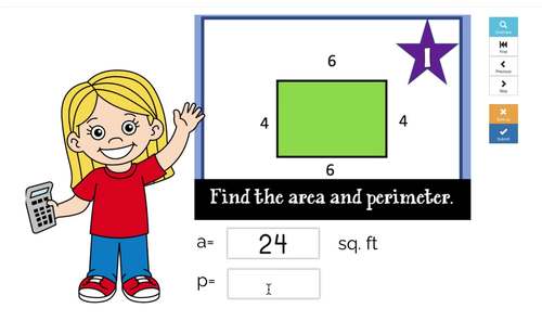 Area and Perimeter | Boom Card™ Task Cards by Hunt 4 Treasure | TPT
