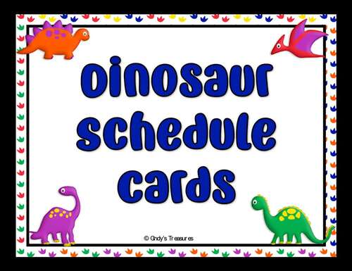 Dinosaur Schedule Cards *Editable* by Cindy's Treasures | TPT