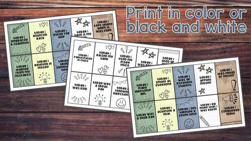 Back to School Brag Tags, Growth Mindset Reward Cards with Canva Template