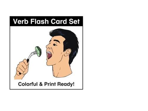 Verb Flash Cards 2 by Donald's English Classroom | TpT