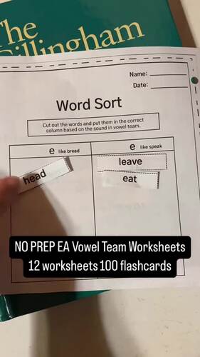 EA Decodable Reader with Comprehension Questions and Phonics Worksheets