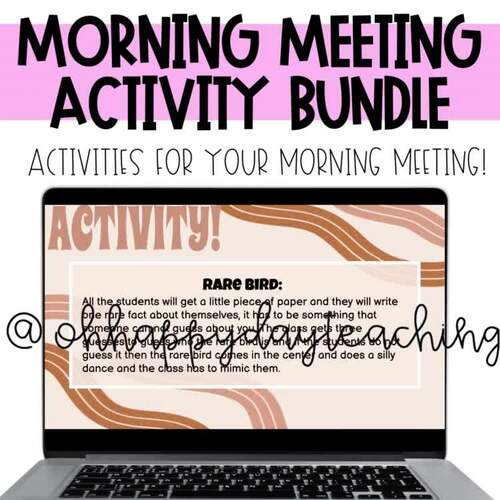 Morning Meeting Activities Bundle | Brain Breaks | Upper Elementary
