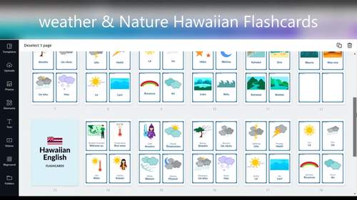 Hawaiian weather flashcards | Hawaiian nature flashcards by Language Forum