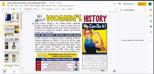 Womens History Month Activities, Women's History Reading Comprehension ...