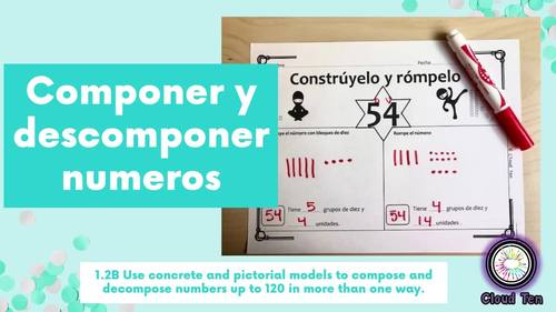 Componer y descomponer números hasta 120 by Cloud Ten | TPT