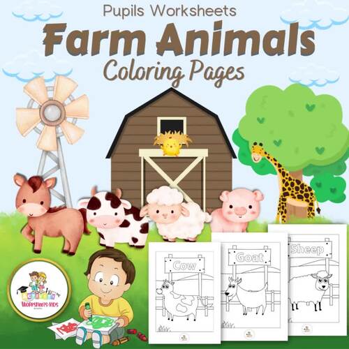 Farm Animal Coloring Pages - Farm Animals Coloring Sheets by Pupil's ...