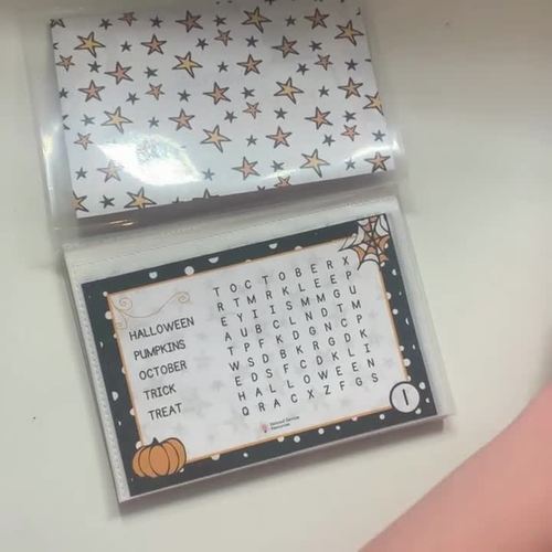 Halloween Word Search Task Cards by Related Service Resources | TPT