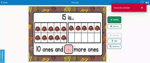 Turkey Teen Numbers Ten Frame Boom Cards by The Creative Critter