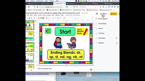 Ending Blends GAME Google Slides Self-Checking WITH SOUND Set 1 PDF ...