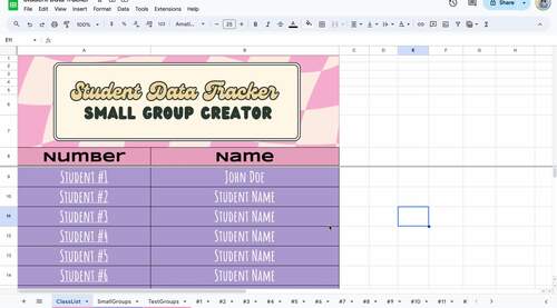STUDENT DATA TRACKER | SMALL GROUP CREATOR | GOOGLE SHEETS by Mrs. Rice ...