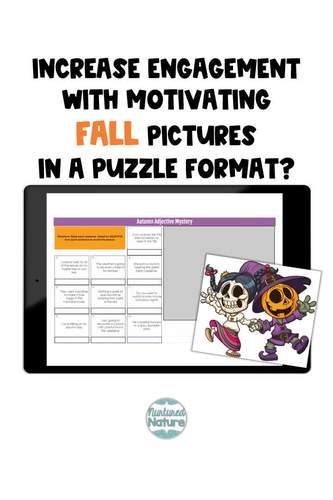 Fall Grammar and Multiplication Facts Fluency 1-12 Pixel Art Puzzles Bundle