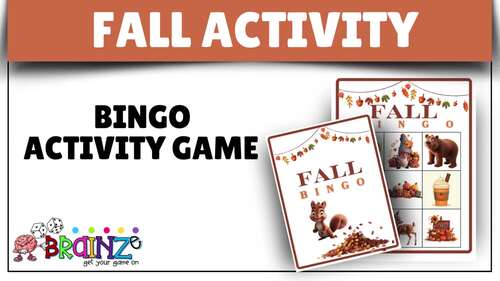 Thanksgiving & Fall Themed Classroom Community Bingo Game + Flashcards