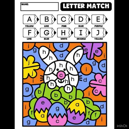 Easter Alphabet Letters Coloring Activities for Kindergarten | TPT