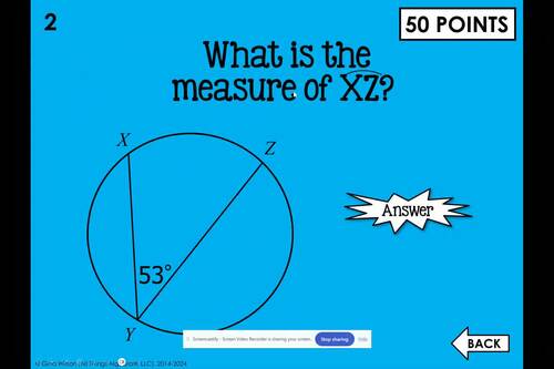 Circles (Arcs, Angles, Chords, Tangents, Secants) | Koosh Ball Game